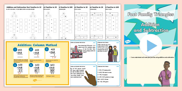 Google Classroom Year Four Addition and Subtraction Pack