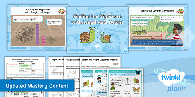 👉 Y1 Understanding Length and Height Difference PlanIt Maths