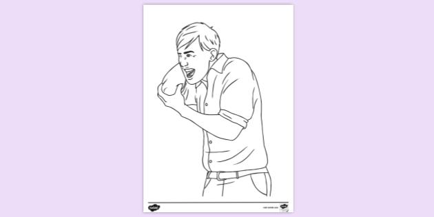 FREE! - Biting Elbow Colouring | Colouring Sheets