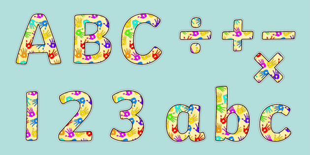 A4 Handprint Display Lettering (teacher made)