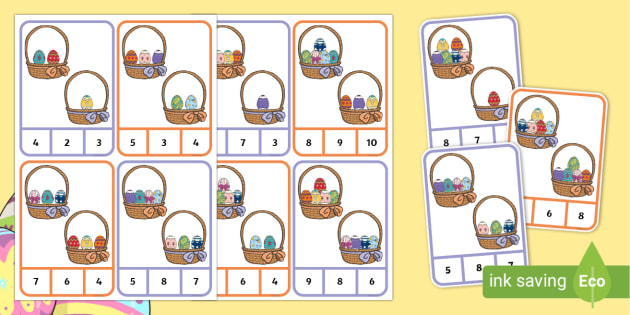 👉 Easter-Themed Combining Groups Peg Cards (teacher made)