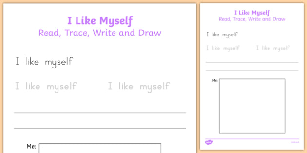 I Like Myself Read, Trace, Write and Draw (teacher made)