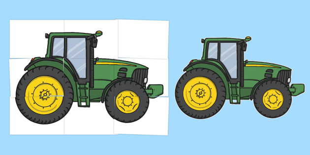 Farm-Tractor Large Display Cut-Out Pack - Farmer and Duck Story Cut Outs