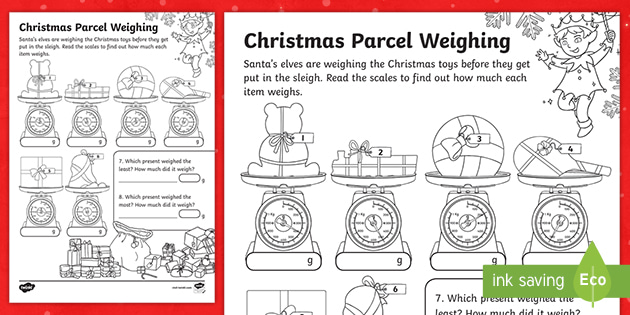 👉 Christmas Parcel Weighing Activity (teacher made)