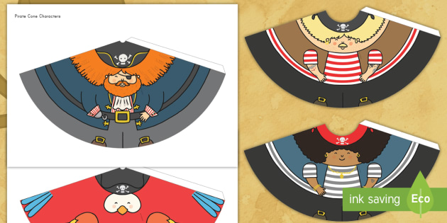 Pirates Cone Characters Craft (teacher made)