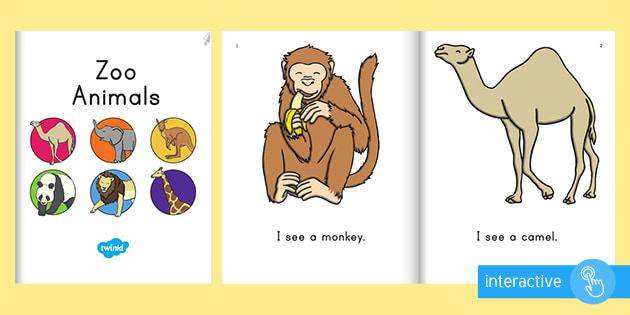 Zoo Animals Early Emergent Reader eBook - Twinkl USA