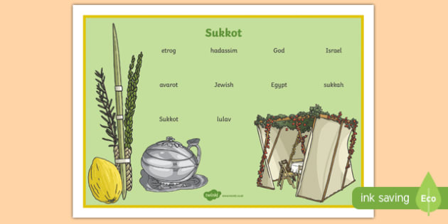 Sukkot Word Mat (teacher made)
