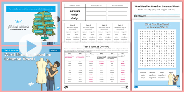 Year 6 Term 2B Week 5 Spelling Pack (teacher made)