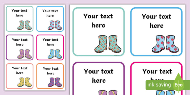 Wellies Name Labels (teacher made)
