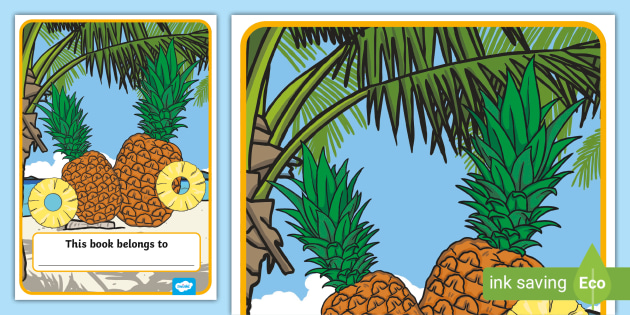 FREE! - Pineapple Fruit Book Cover (teacher made)