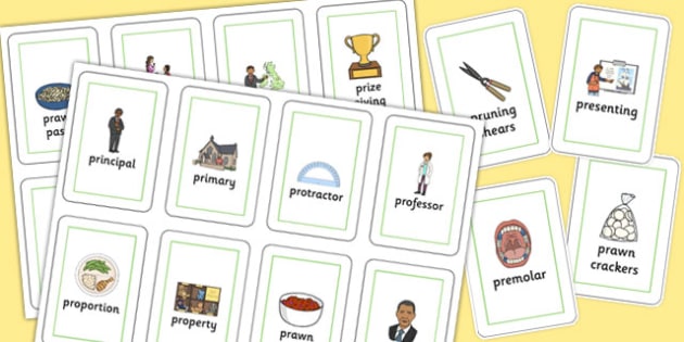 Three Syllable PR Flash Cards (Teacher-Made)
