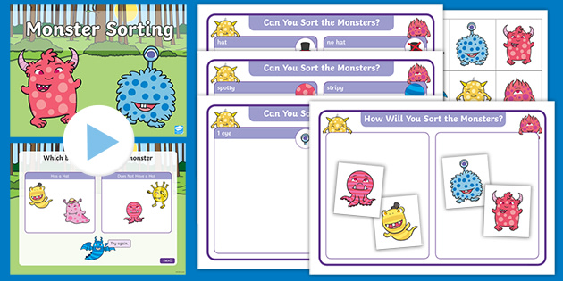 👉 Monster Sorting Resource Pack (teacher made)