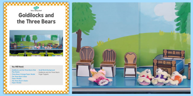 Goldilocks and the Three Bears Storytelling Shelf Card - story