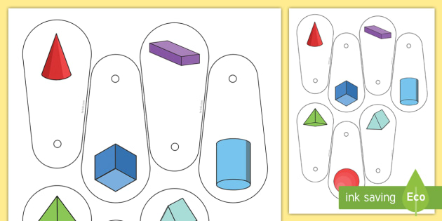 3D Shape Fans (teacher made)