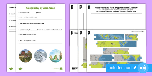 Geography of Asia Resource Pack | Kids Learning Podcast