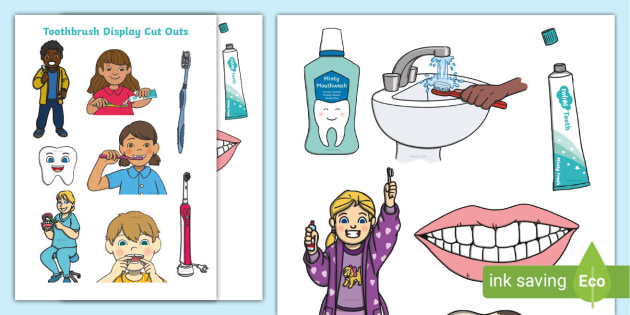Toothbrush Display Cut-Outs (teacher made)