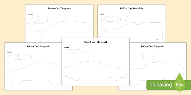 Police Car Templates Australia (teacher made)