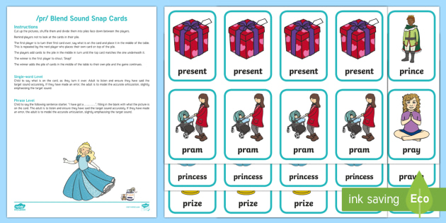 /pr/ Blend Snap Cards Worksheet (teacher made)