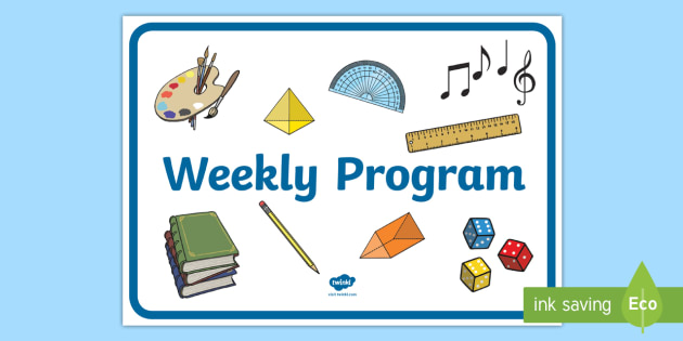 👉 Weekly Program Display Poster Display Poster - Try Our Weekly Maths