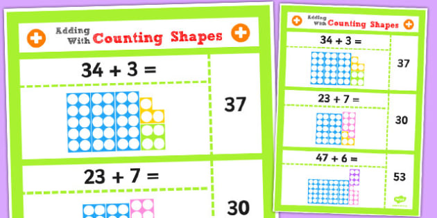 Year 2 Adding 2 Digit Numbers and Ones Using Counting Shapes