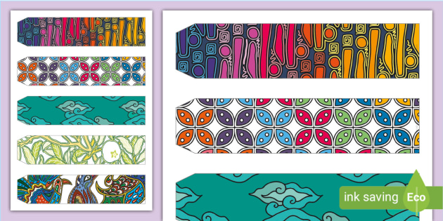 Indonesian Batik Paper Chain (teacher made)