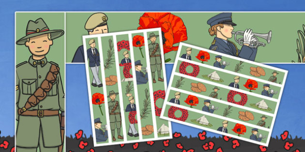 Anzac Day Display Border (teacher made)