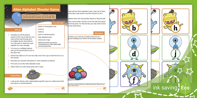 Alien Alphabet Shooter Game (teacher made)