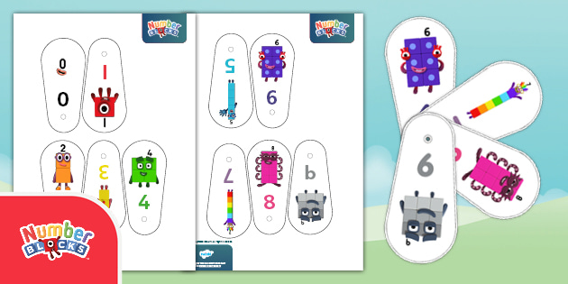 Numberblocks 0 - 9 Number Fan (teacher made)