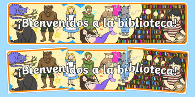 Welcome to the Library Display Banner-Spanish (teacher made)