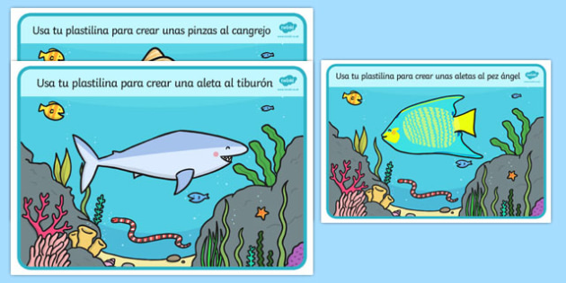 Under the Sea Playdough Mats Spanish (teacher made)
