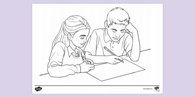 FREE! - Students Supported in Class Colouring Sheet | Colouring Page
