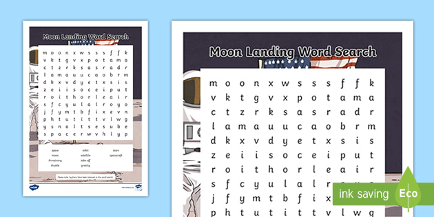 * NEW * Moon Landing Word Search (teacher made)