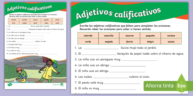 Hoja De Trabajo De Cuatro Tipos De Oraciones
