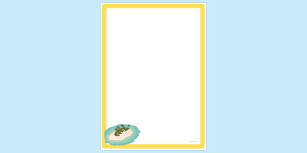 Desert Island Page Border | Page Borders | Twinkl