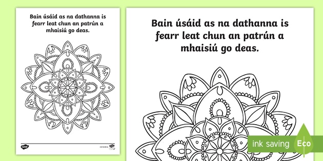 Colouring Page Gaeilge (teacher made)