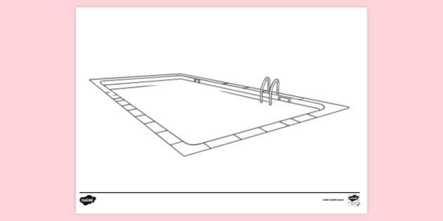 FREE! - Swimming Pool Colouring | Colouring Sheets