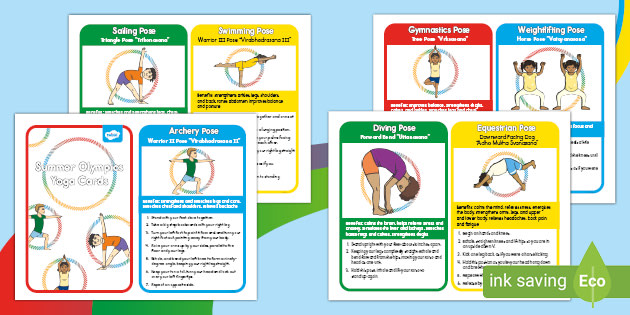 Summer Olympics Yoga Pose Cards - Twinkl Canada