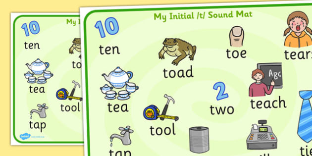 Initial t Sound Mat (Teacher-Made)