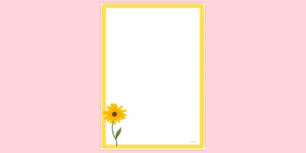 FREE! - Flower Page Border | Page Borders | Primary | Twinkl