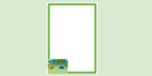 FREE! - Simple Blank Campsite Page Border (teacher made)