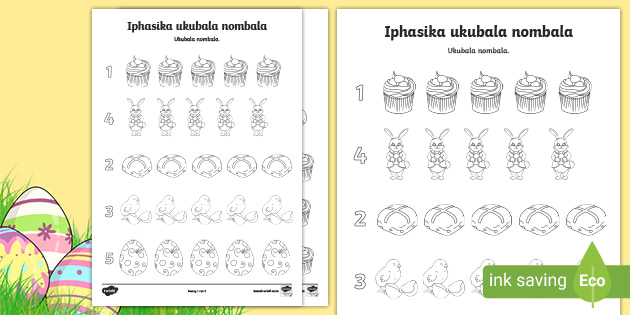 Iphasika ukubala nombala - Easter Colour and Count isiZulu
