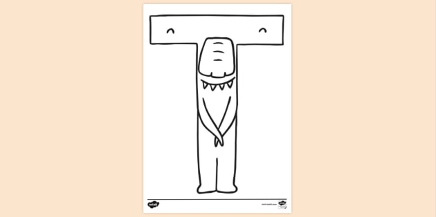 FREE! - T Colouring Page | Colouring Sheets (teacher made)