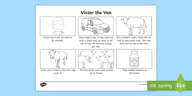 'v' Phoneme Spotter Story - spot, find, phonics, read, decode