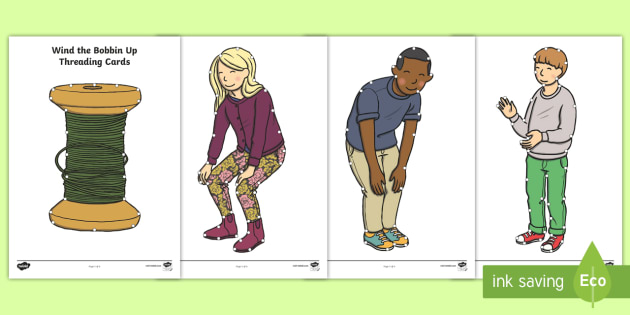 Wind the Bobbin Up Threading Cards (teacher made)