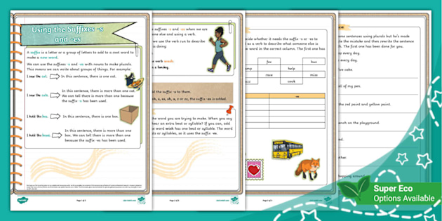 Year 1 Prefixes and Suffixes Parent Guide and Activity Ideas - Twinkl ...