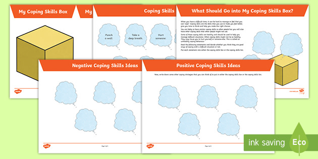 What Coping Strategies Should Go Into My Box? Worksheet