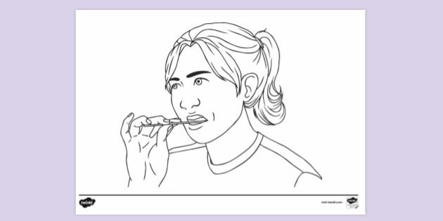 FREE! - Swabbing Cheek Colouring Sheet Colouring | Colouring Sheets