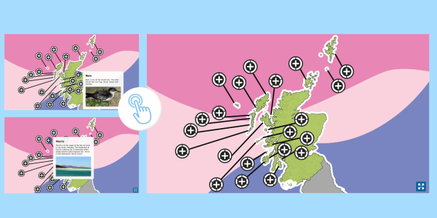 Map of Scottish Islands Interactive Hotspots | CfE Resources
