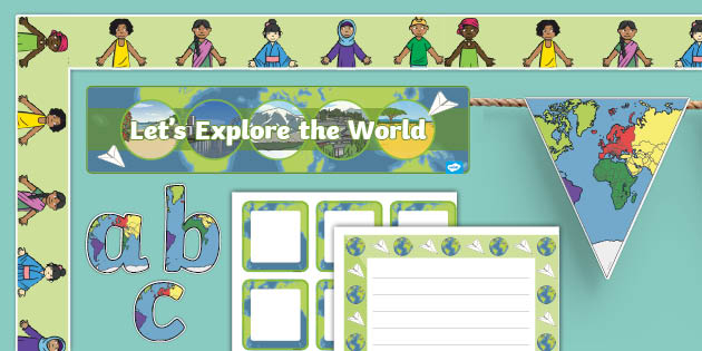 'Let's Explore the World' Display Pack.