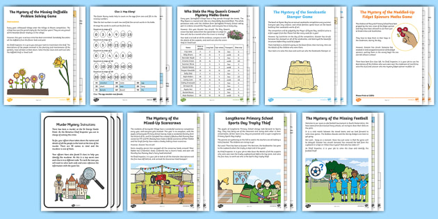 KS1 Mystery Maths Games Resource Pack - maths mystery, mysteries, end ...